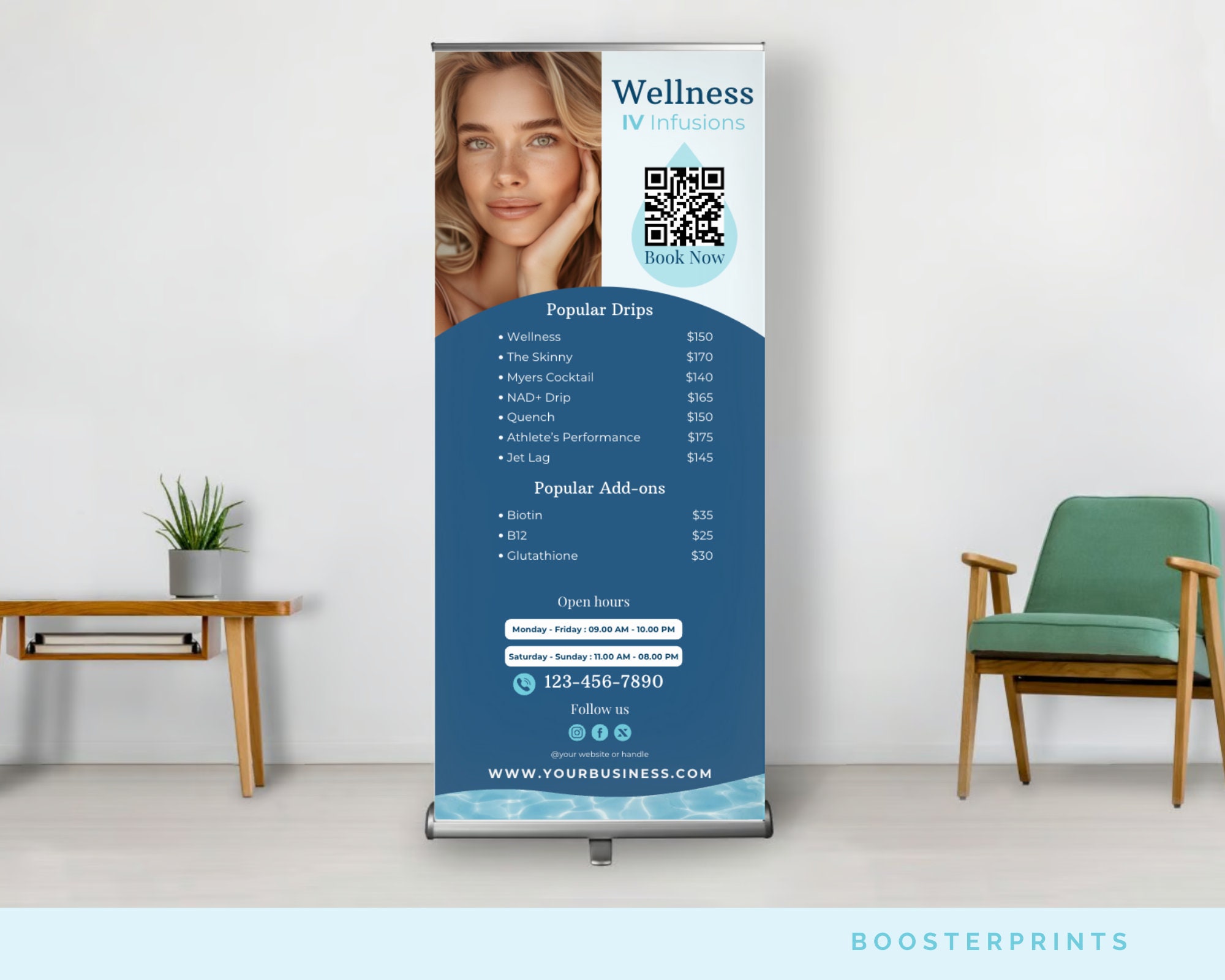 IV Infusion Template Retractable IV Banner Iv Rollup Banner Iv Event ...