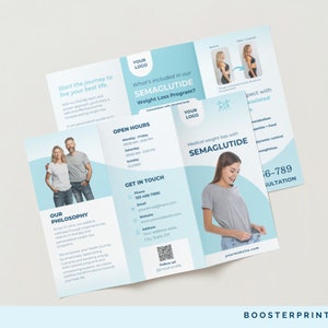 Semaglutide Marketing Trifold Weight Loss Template Semaglutide Template ...
