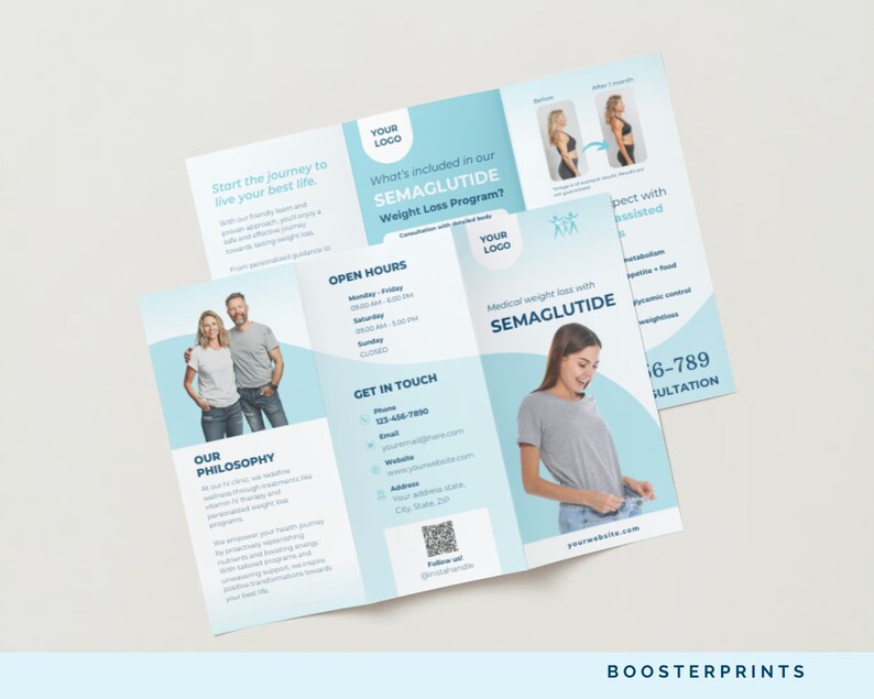 Semaglutide Marketing Trifold Weight Loss Template Semaglutide Template ...