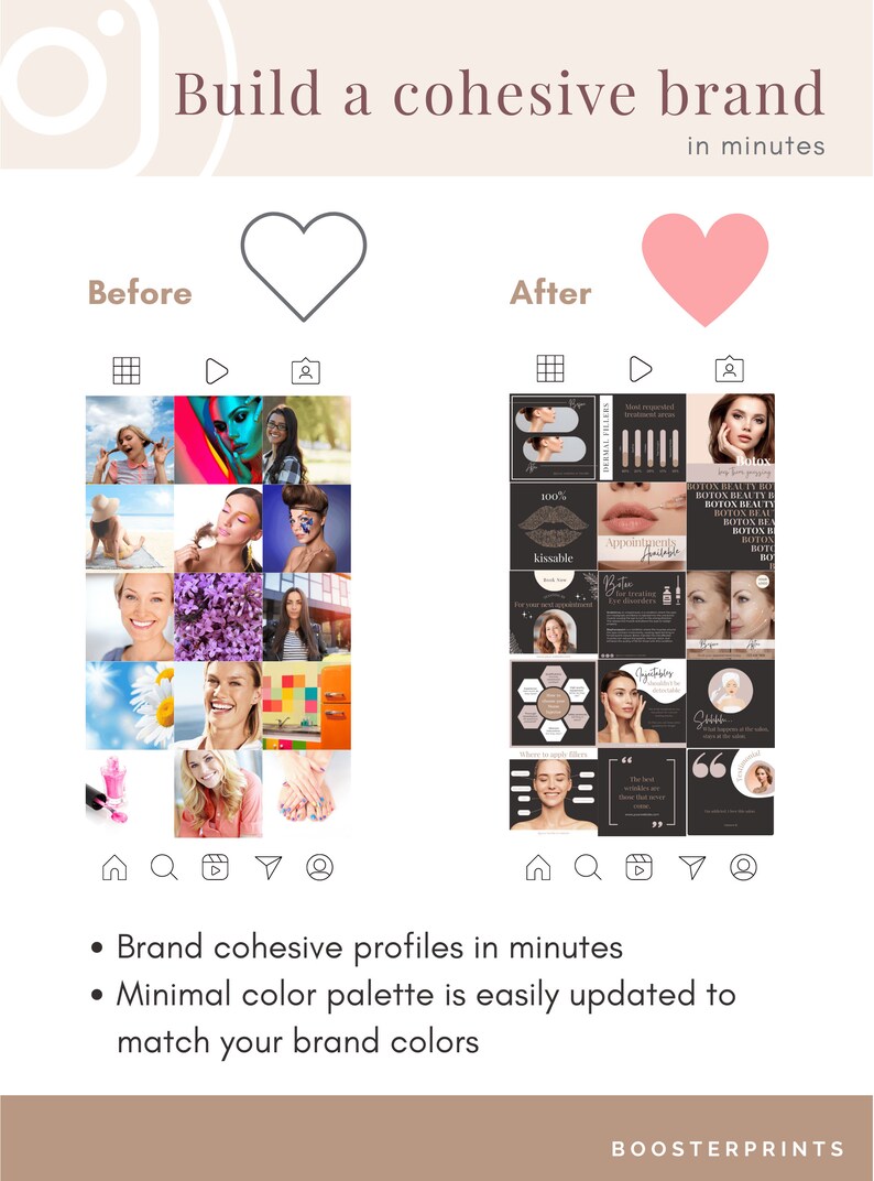 Botox Filler Template Instagram Aesthetic Nurse Injector Template Posts Stories IG Template ...