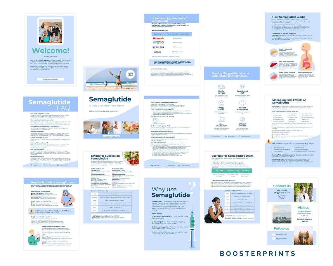 Semaglutide Info Sheets Client Medical Weight Loss Clinic Semagluetide ...