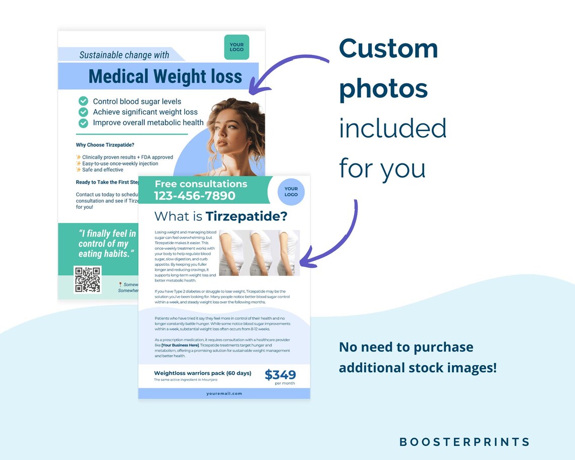 Tirzepatide Flyer Template Weight Loss Brochure Medical Weight Loss ...