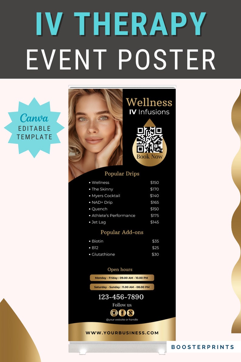 IV Event Poster Banner Retractable Banner IV Rollup Banner IV Event ...