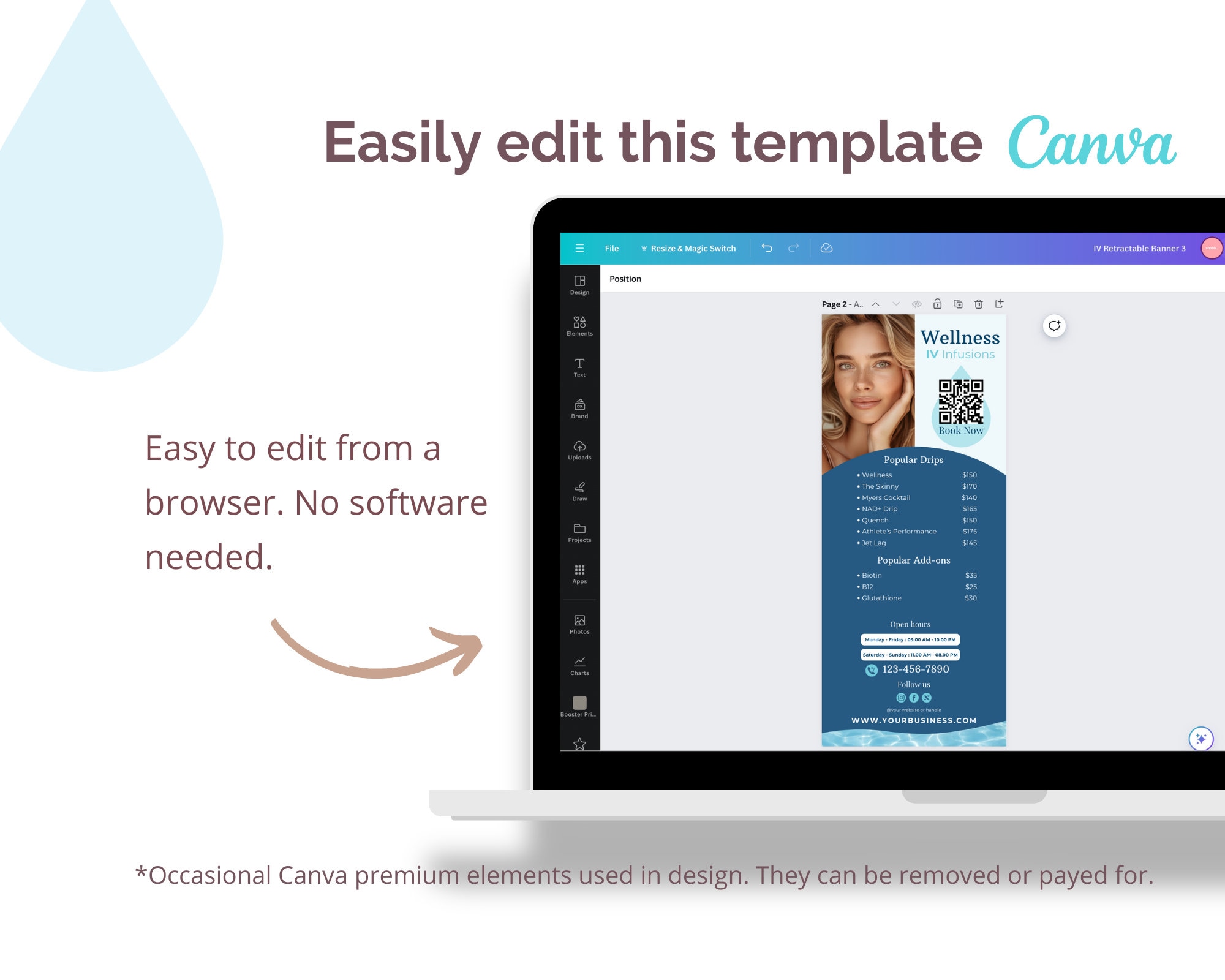 IV Infusion Template Retractable IV Banner Iv Rollup Banner Iv Event ...