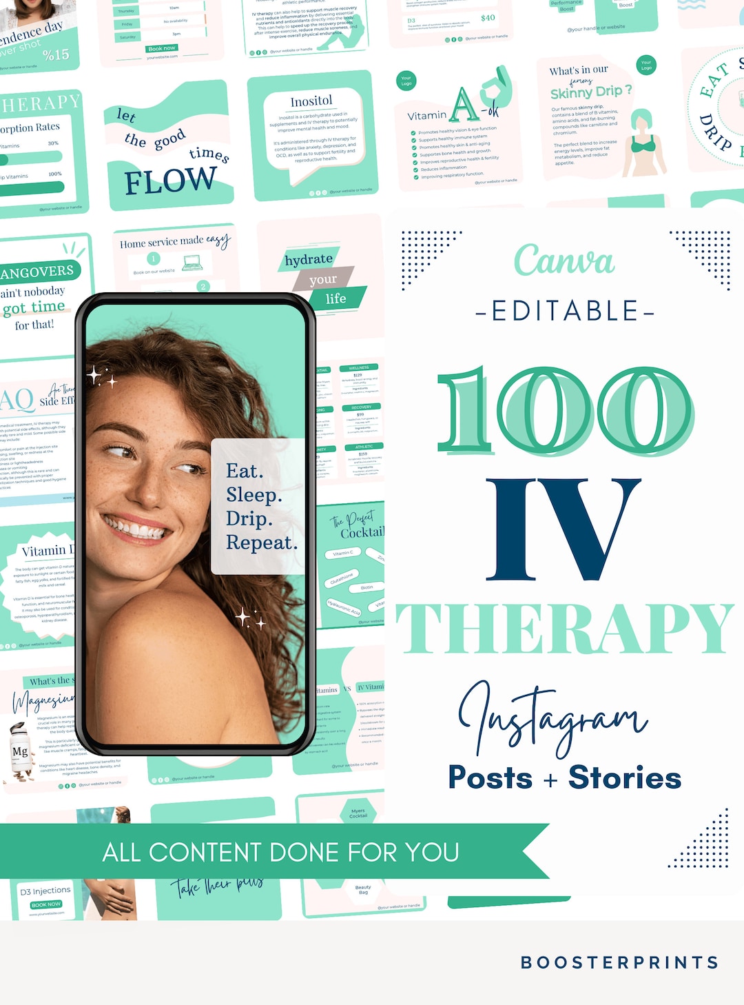 IV Hydration Templates Instagram Iv Infusion Post Stories Iv Drip ...