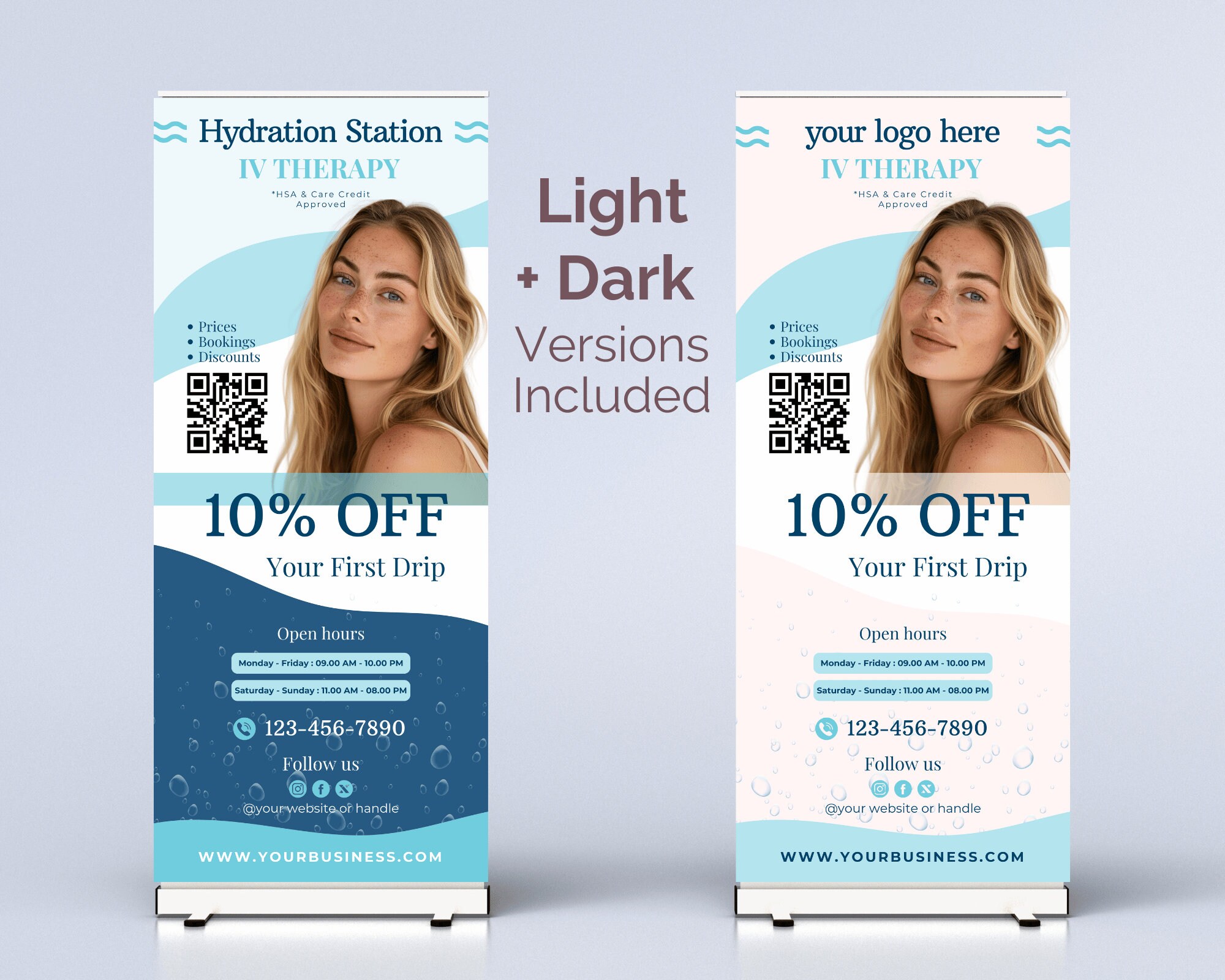 IV Therapy Marketing Retractable IV Banner Iv Rollup Banner Iv Event ...
