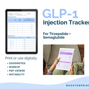 GLP1 Injection Tracker Tirzepatide Weight Loss Semaglutide Weight Loss ...