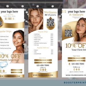 IV Therapy Marketing Gold Event Banner IV Retractable Black Gold IV ...