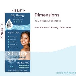 IV Therapy Marketing Event Banner IV Retractable IV Standup Banner Iv ...