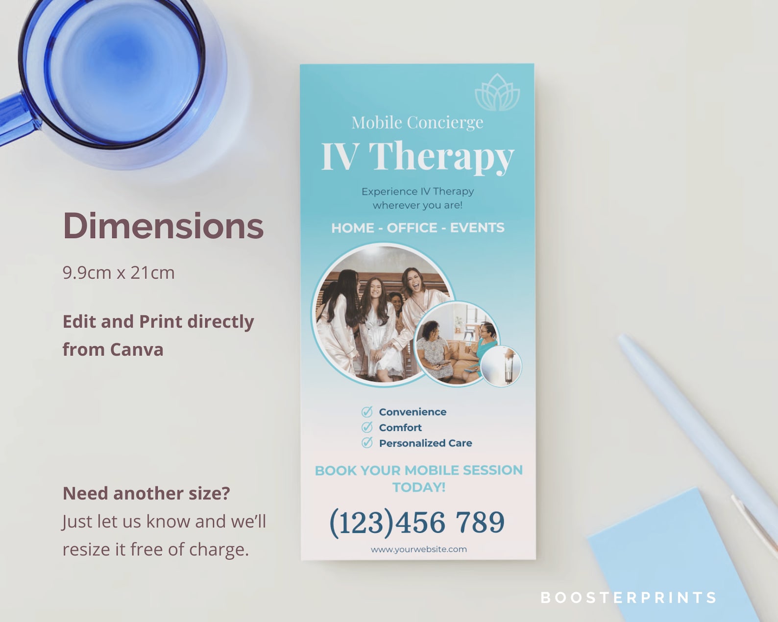 IV Therapy Canva Rack Card Kit Iv Therapy Brochures IV Infusion Flyer ...