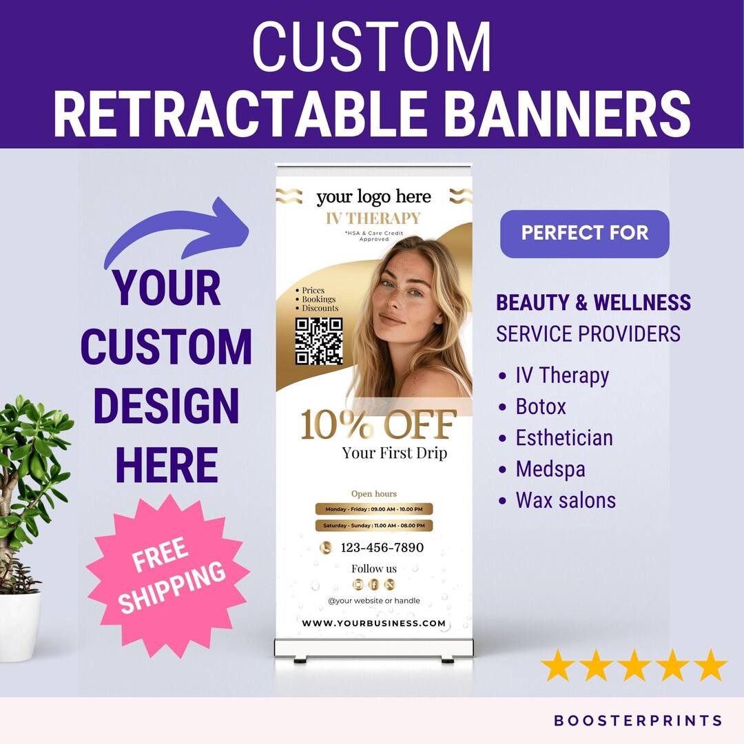 Custom Retractable Banner Custom Pop up Banner Custom Rollup Banner ...