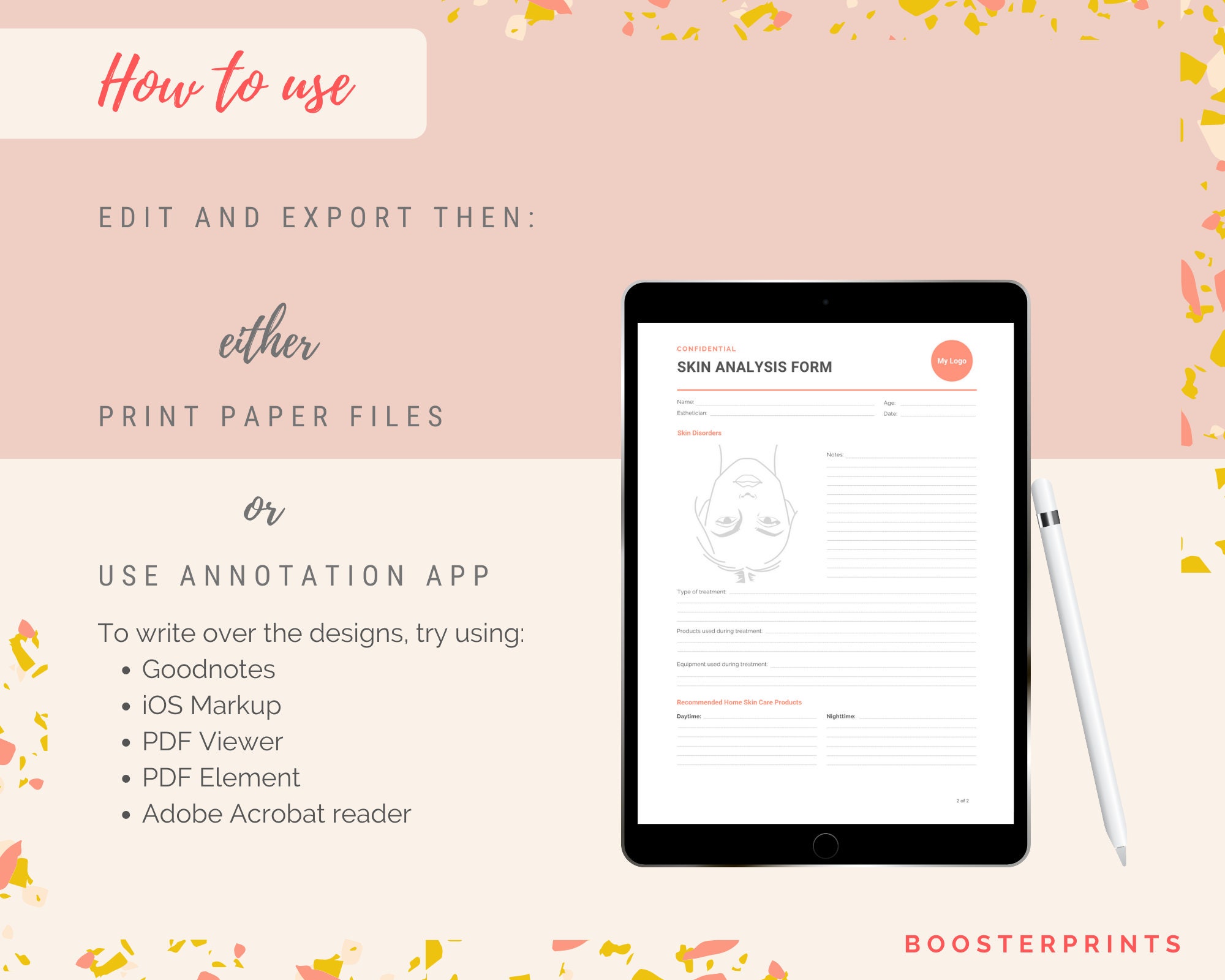 Facial Consent Forms Skin Analysis Client Intake Consent Form Editable ...