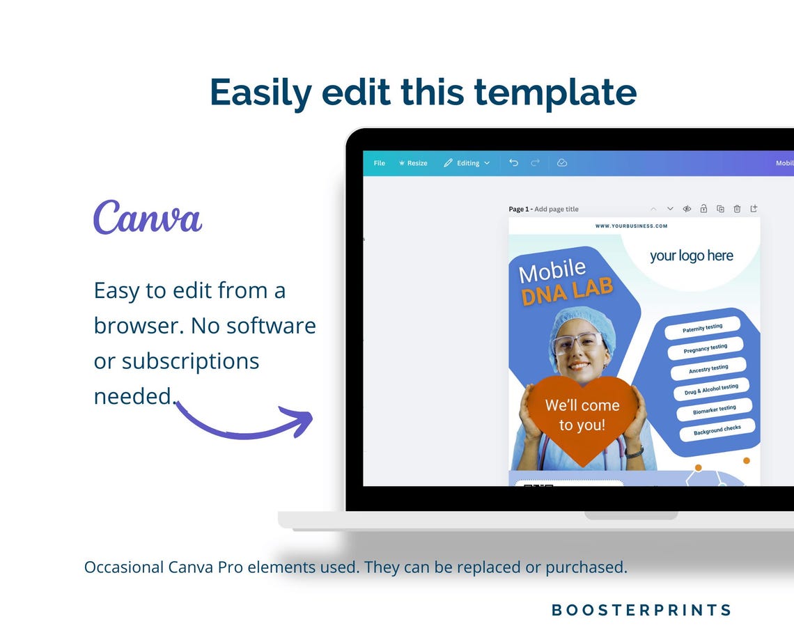Mobile Lab Marketing Flyers DNA Testing Flyers Medical Template Health ...