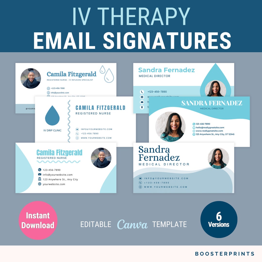 IV Email Signature Template Iv Infusion Business Template Iv Drip Email ...