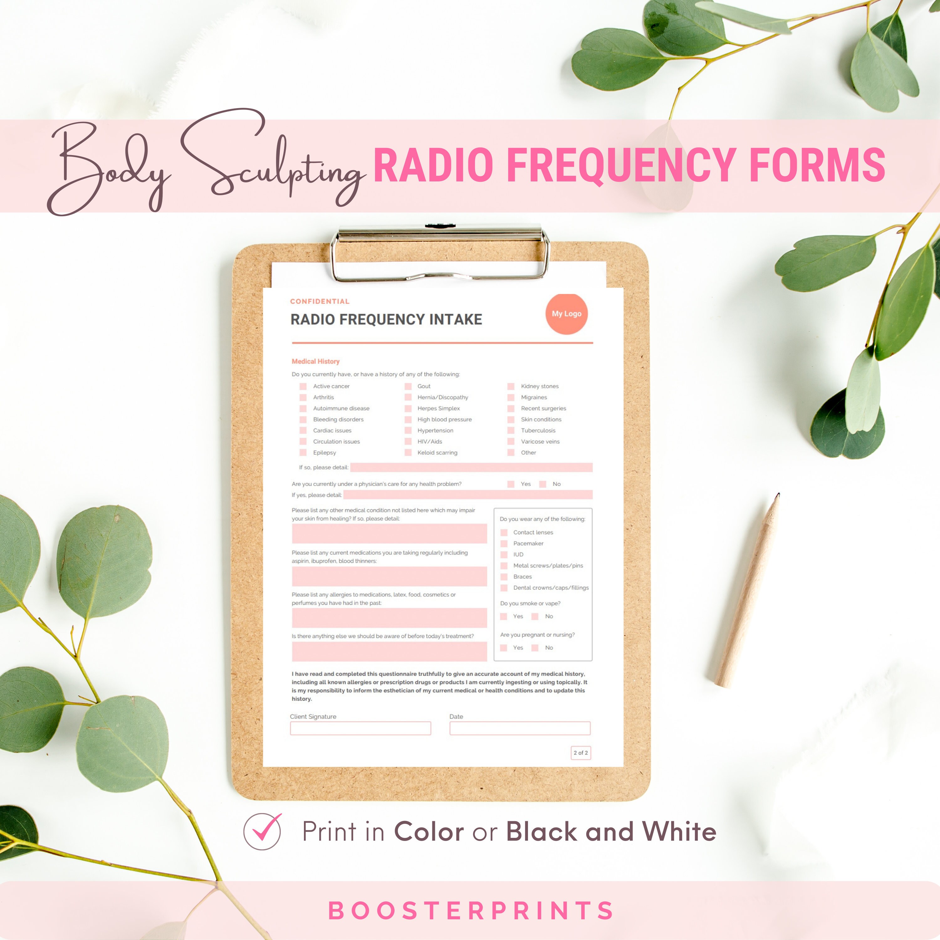 Radio Frequency Forms RF Therapy Body Contouring Body Sculpting Forms ...