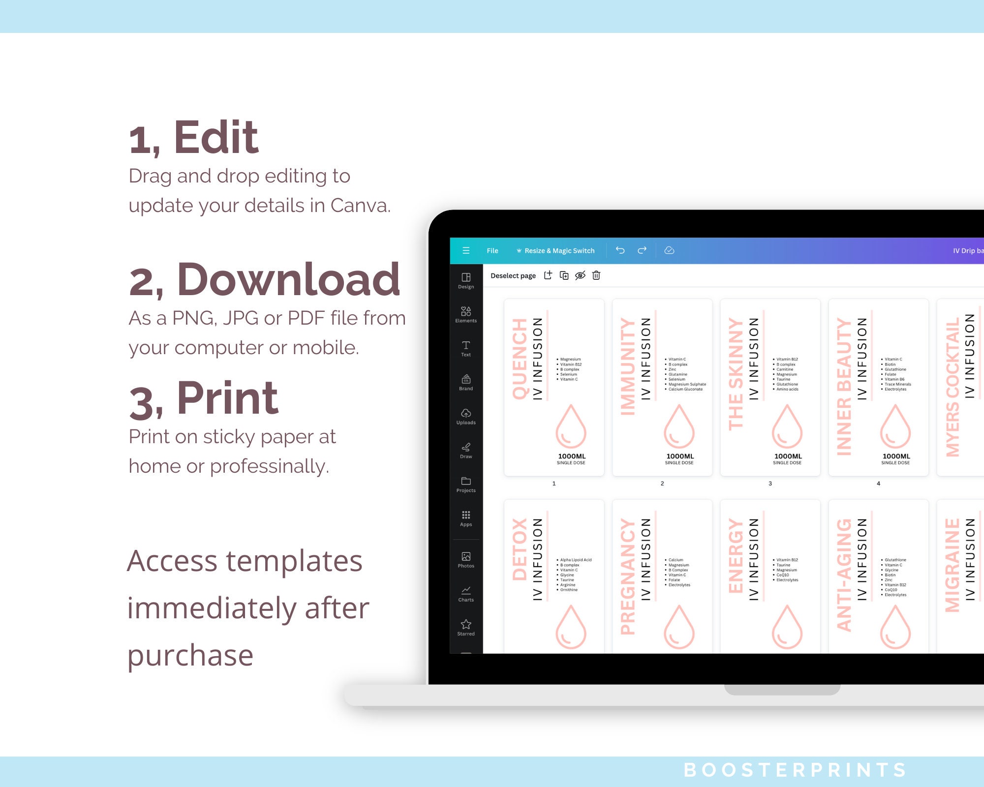 Drip Bag Labels IV Editable Drip Bag Label for IV Infusion Bag Label IV ...