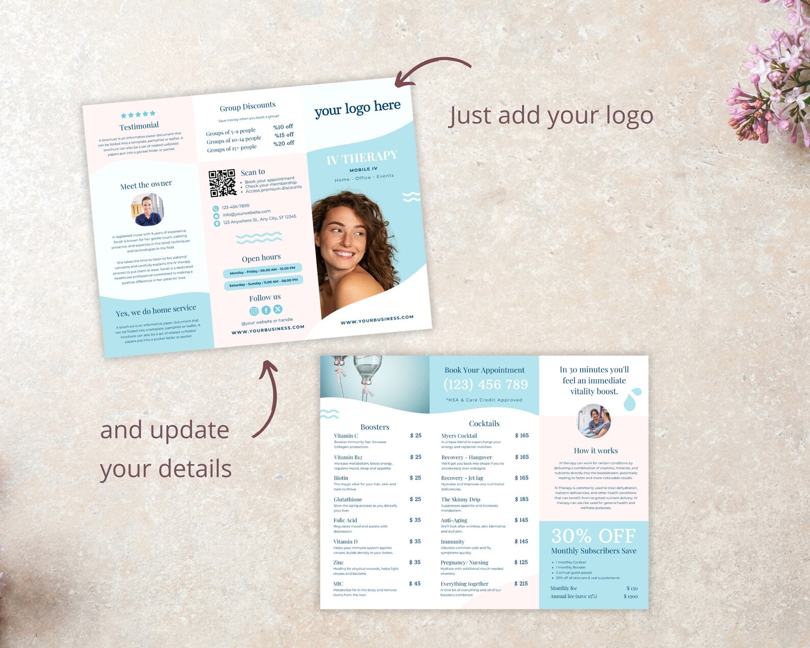 IV Vitamin Therapy Marketing IV Infusion Template IV Therapy Flyer Iv ...