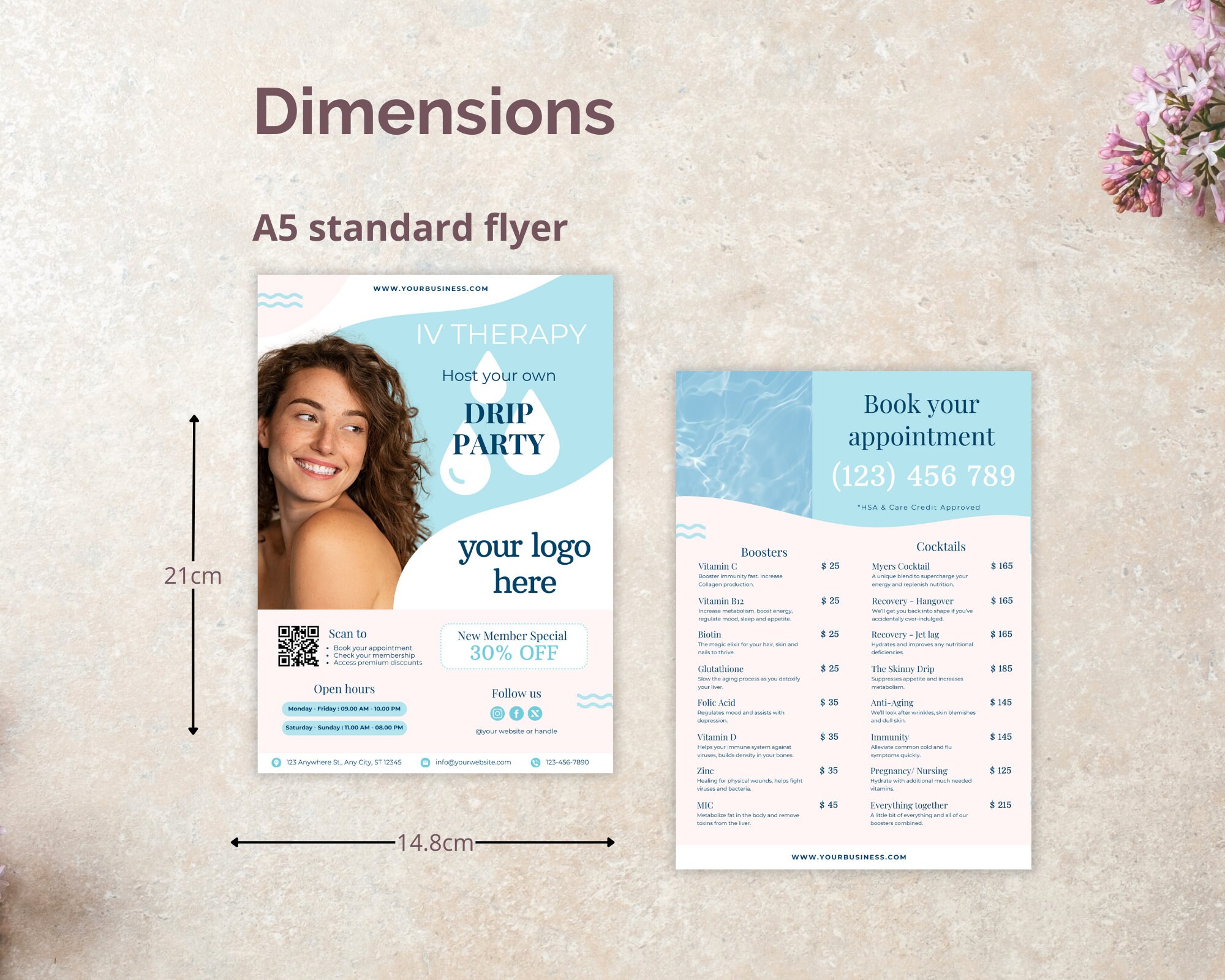 IV Therapy Brochure IV Infusion Flyer Template IV Therapy Marketing Iv ...