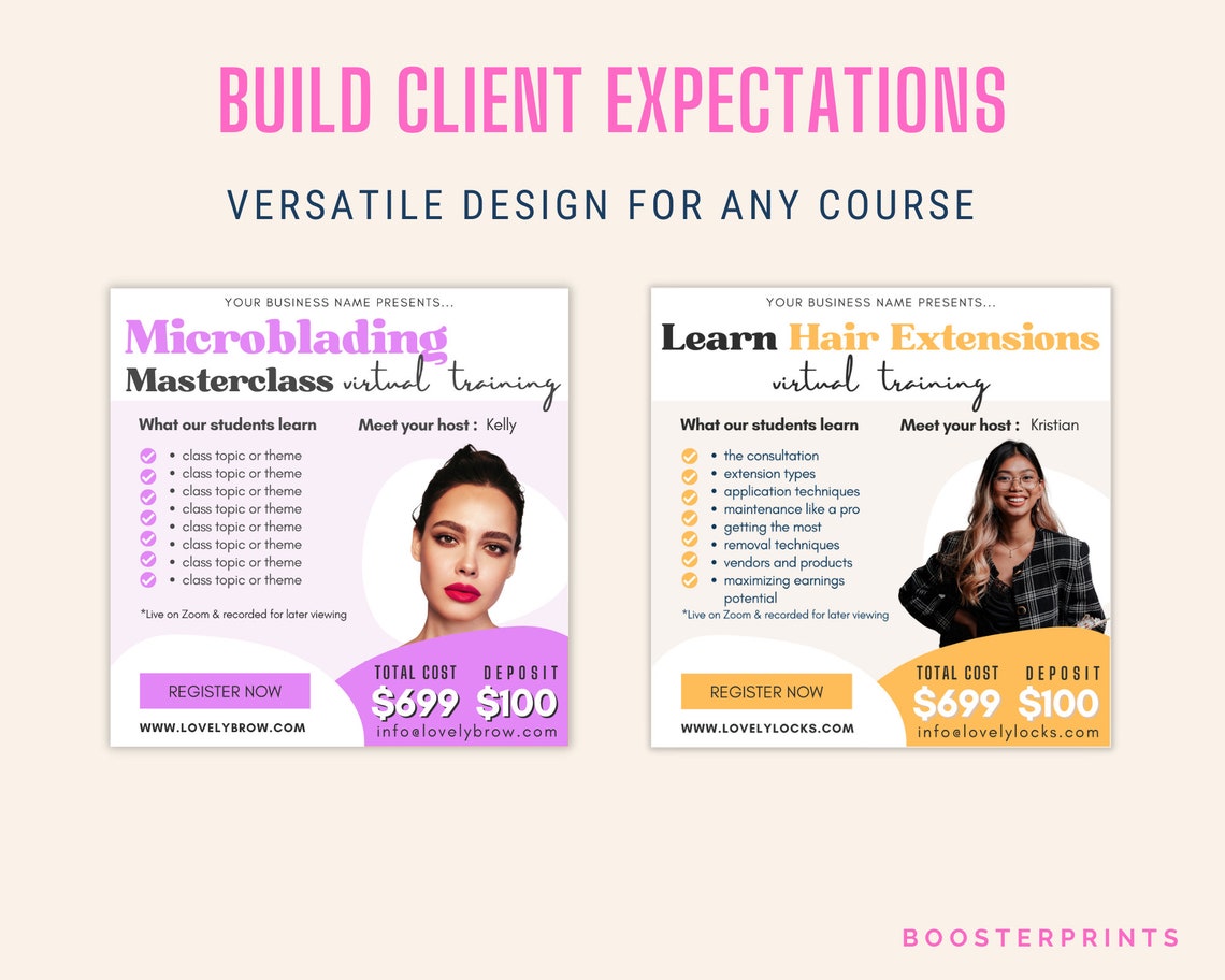 Course Flyer Template PMU Microblading Training Flyer Lash - Etsy