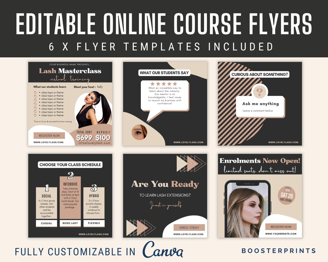 Course Flyer Template Beauty Masterclass Lash Training Flyer Lash Class ...