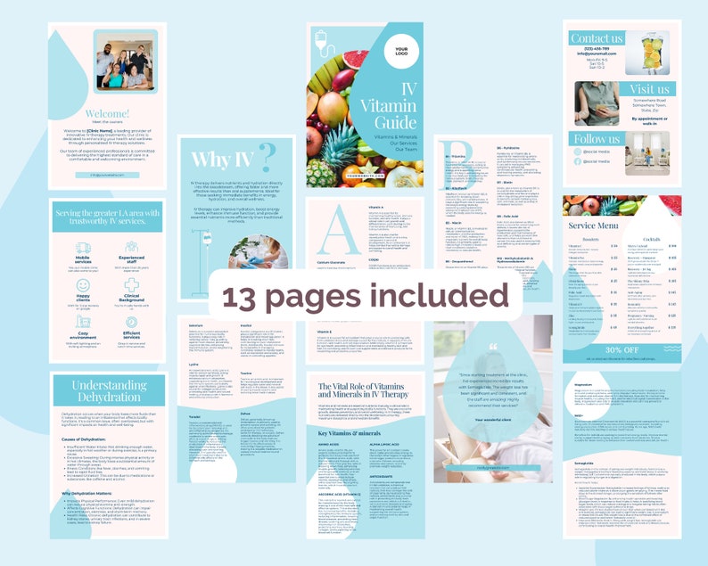 IV Therapy Ebook IV Vitamin Therapy Template IV Infusion Template Iv ...
