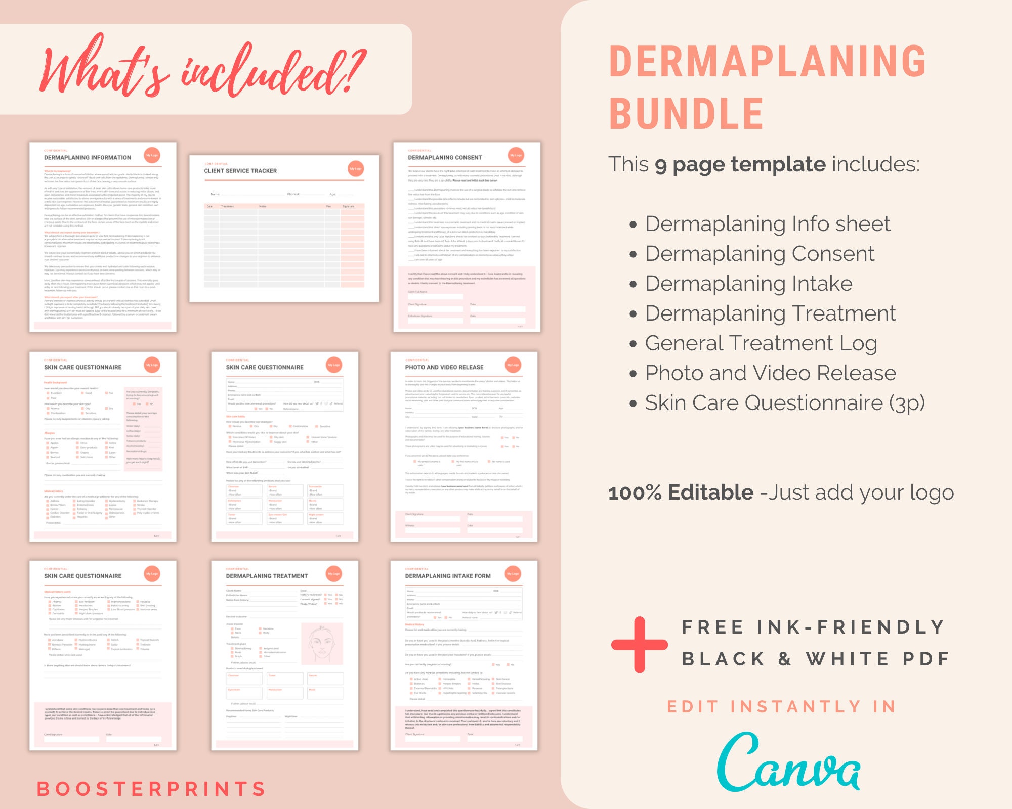 Dermaplane Consent Form Template Dermaplaning Treatment Forms ...