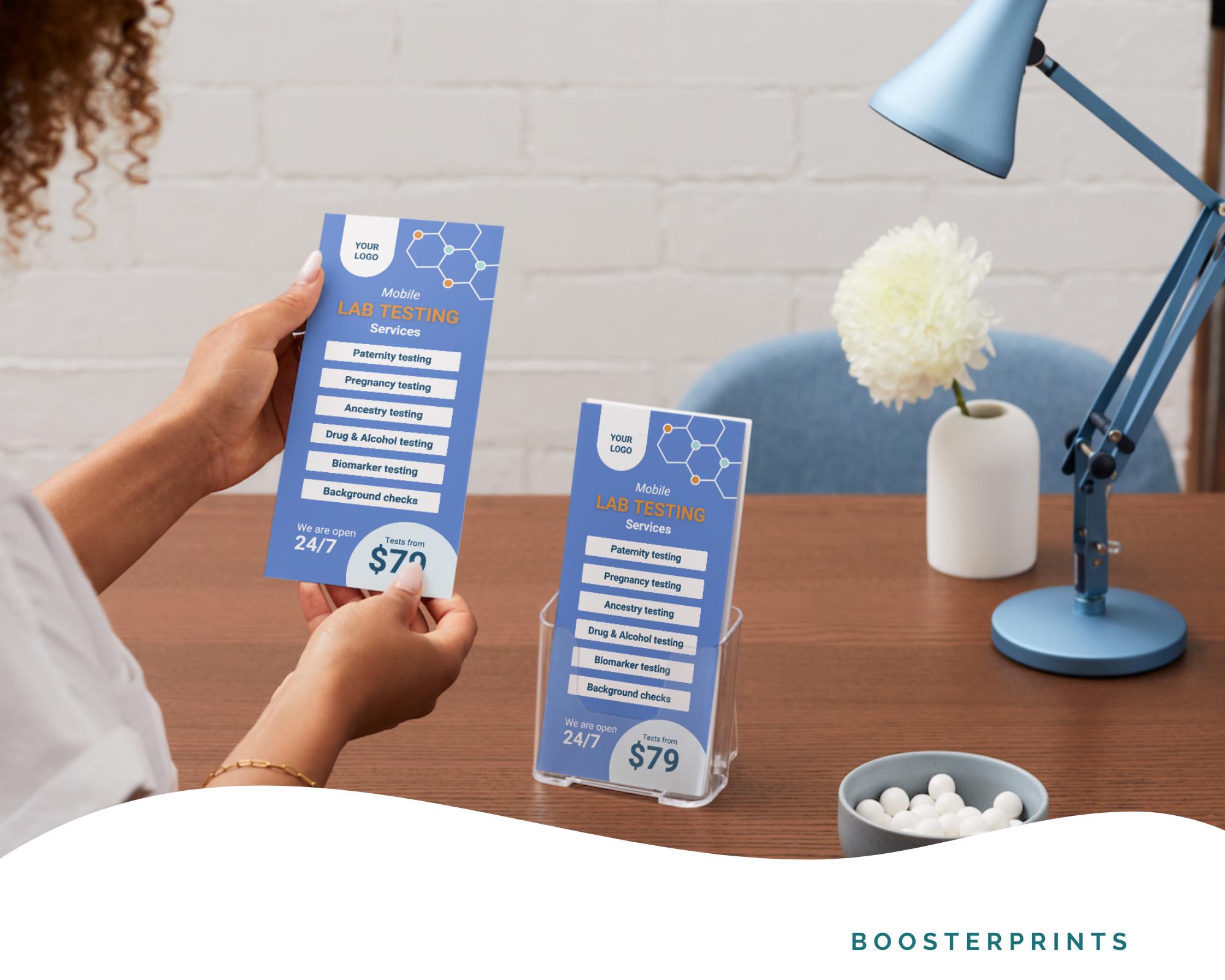 DNA Testing Rack Card Mobile Lab Brochures Mobile Dna Test Flyer Dna ...