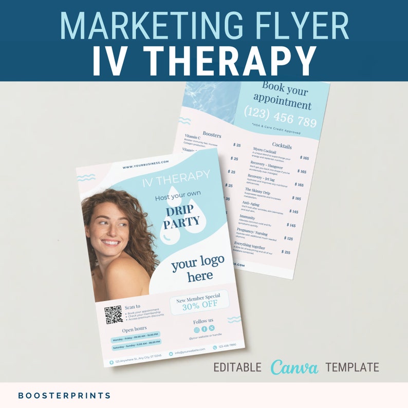 IV Therapy Brochure IV Infusion Flyer Template IV Therapy Marketing Iv ...
