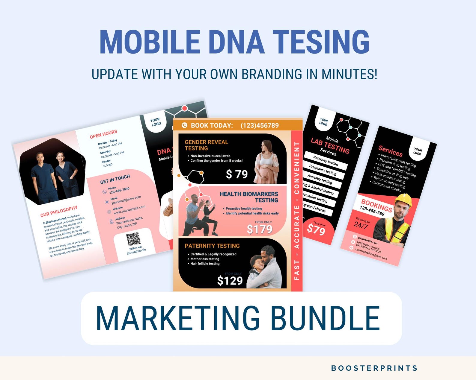 Mobile Lab Marketing Flyers DNA Testing Flyers Medical Template Health ...