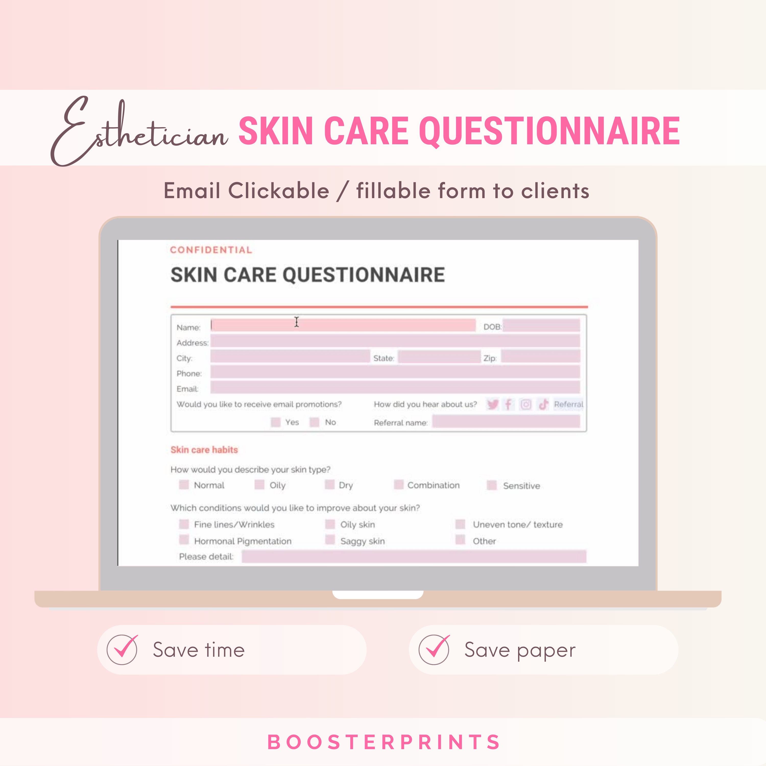 Skin Care Consultation Forms Facial Consultation Client Skin Care ...