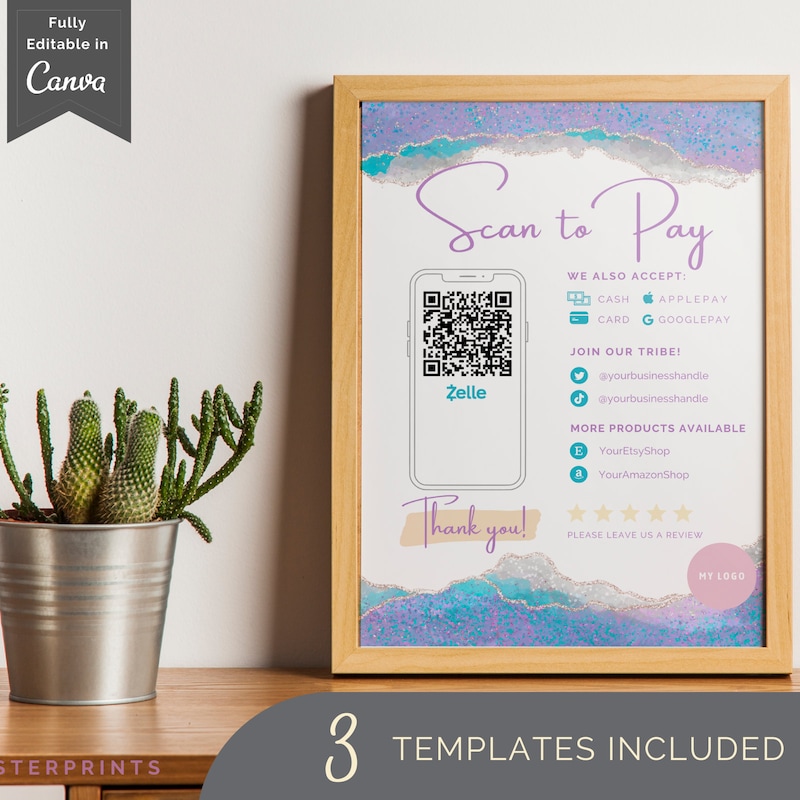 Zelle Payment Template - Etsy