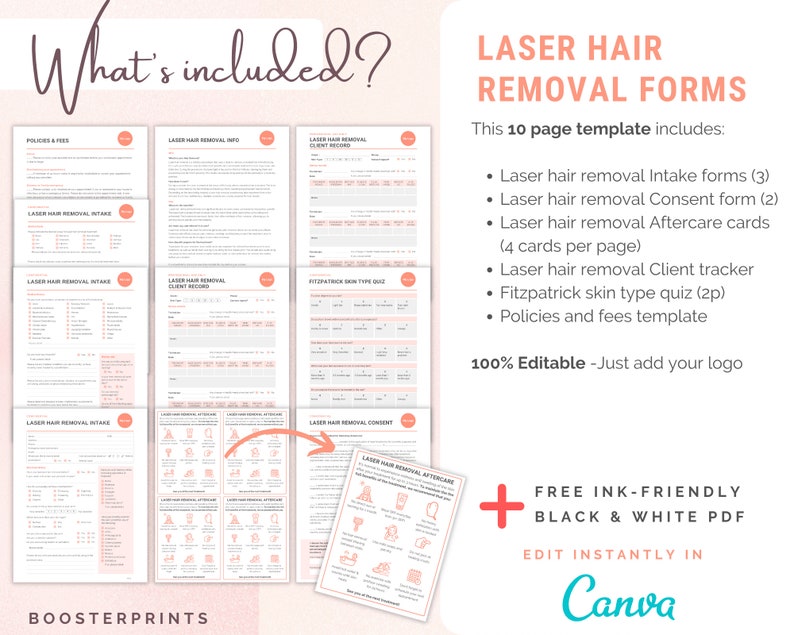 Laser Hair Removal Consent Forms Laser Hair Removal Aftercare Template ...