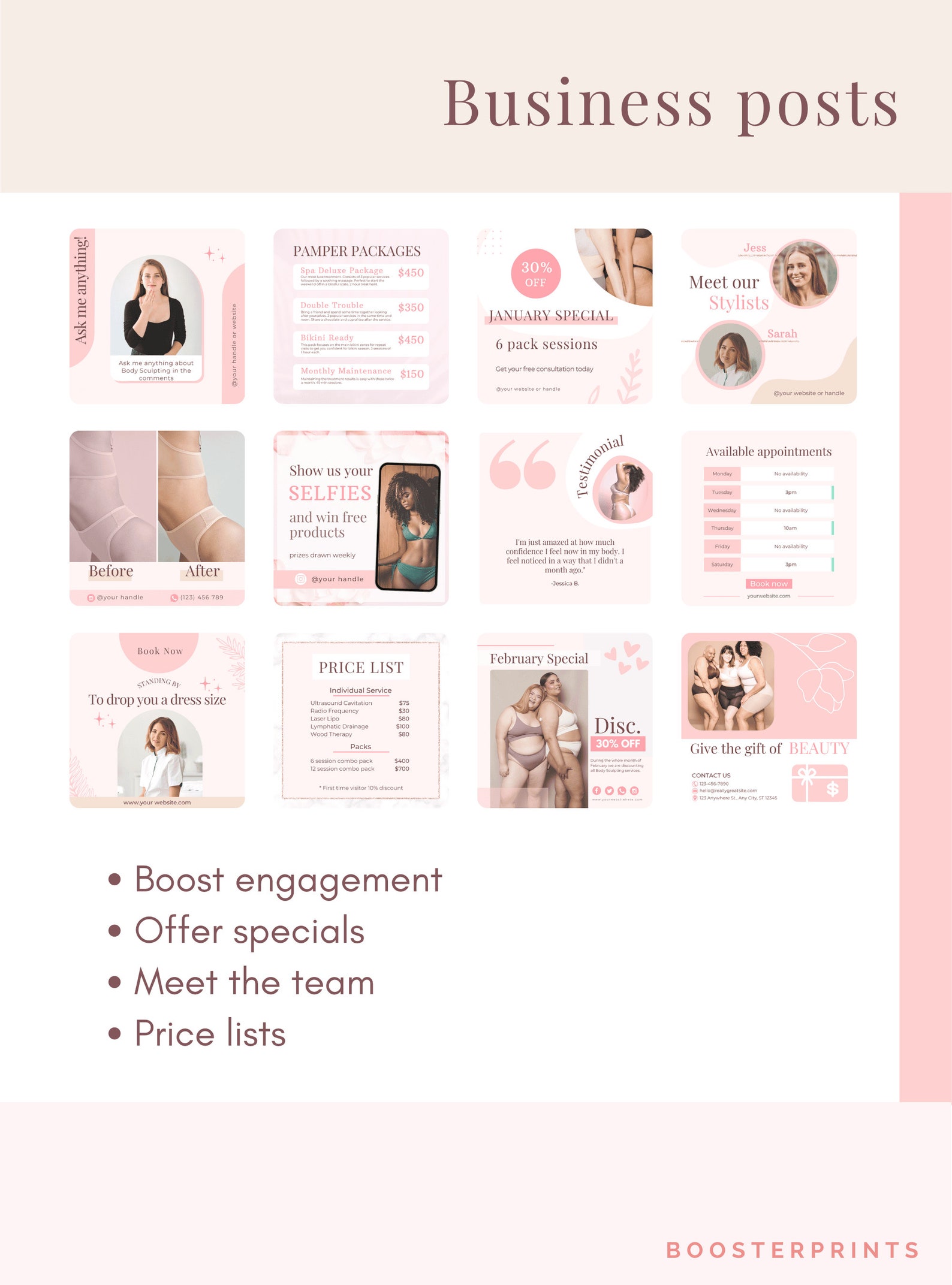 Body Sculpting Instagram Posts IG Stories Cavitation Laser Lipo RF ...