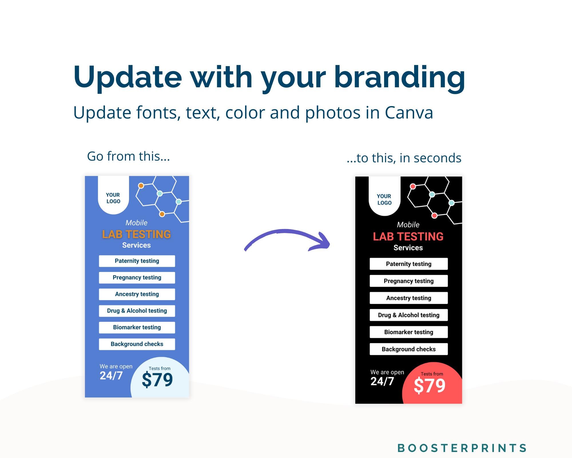 DNA Testing Rack Card Mobile Lab Brochures Mobile Dna Test Flyer Dna ...