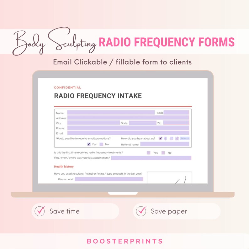 Radio Frequency Forms RF Therapy Body Contouring Body Sculpting Forms ...