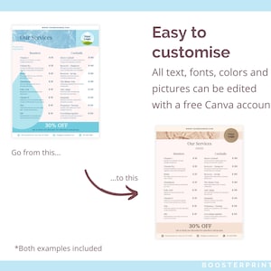 IV Hydration Pricelist Service Menu for IV Infusion Template IV Therapy ...