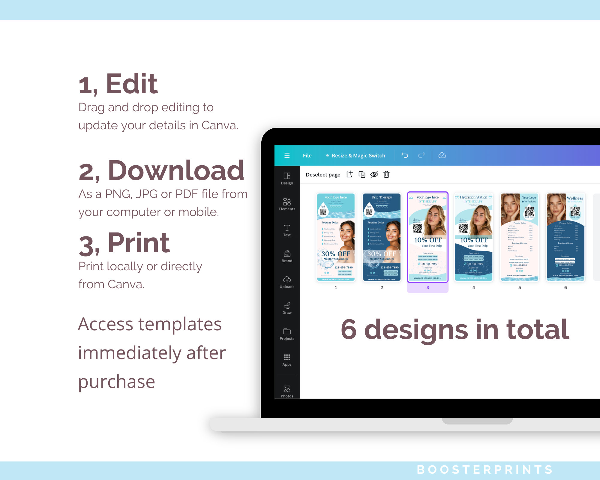 IV Therapy Marketing Event Banner IV Retractable IV Standup Banner Iv ...