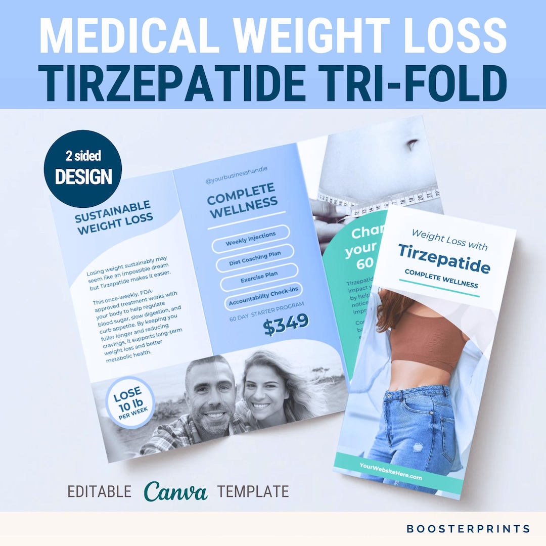 Weightloss Injection Flyer Tirzepatide Trifold Weightloss Flyer ...