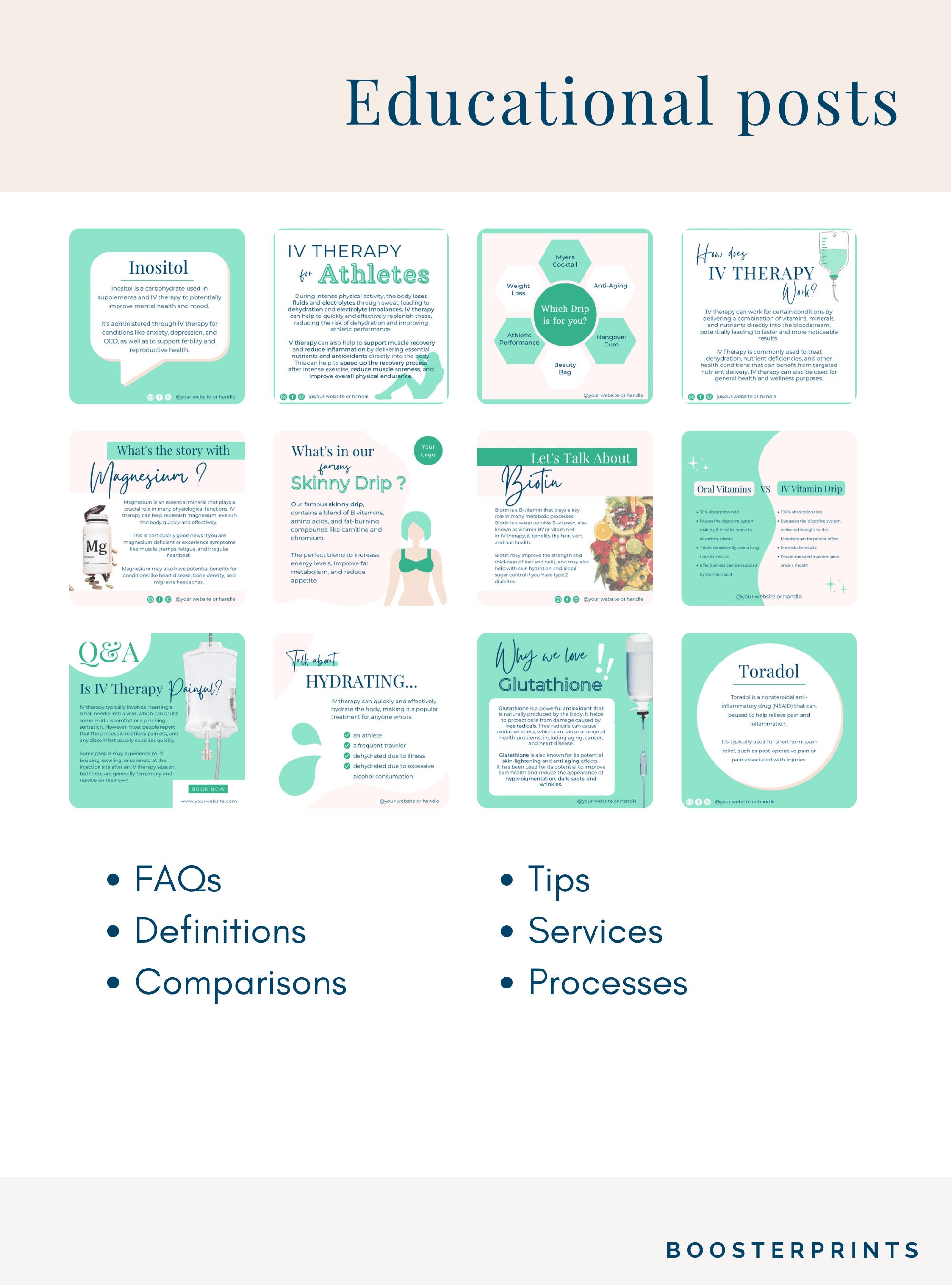 IV Hydration Templates Instagram Iv Infusion Post Stories Iv Drip ...