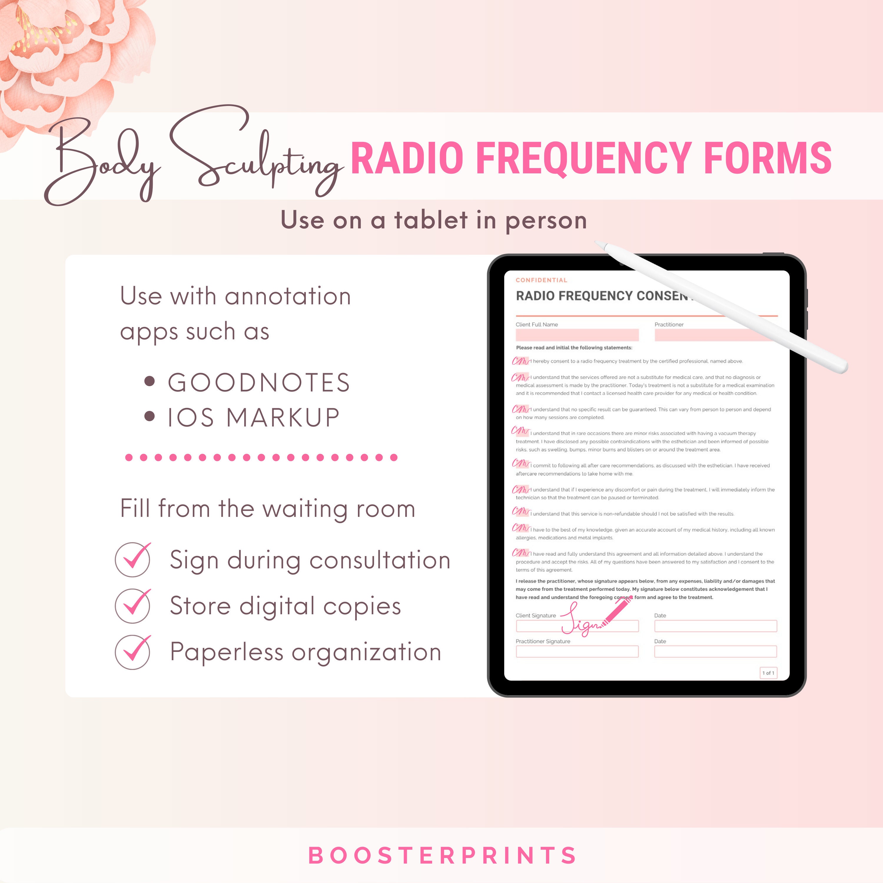 Radio Frequency Forms RF Therapy Body Contouring Body Sculpting Forms ...