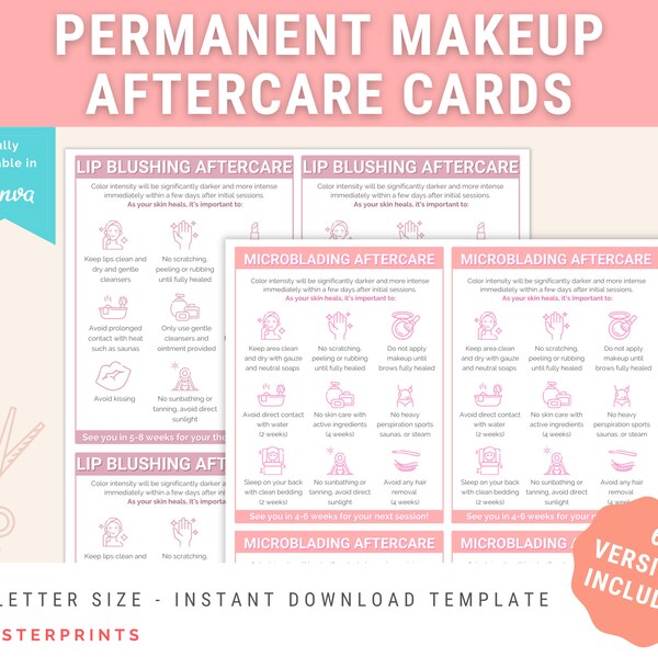 Pmu Business Cards Template - Etsy