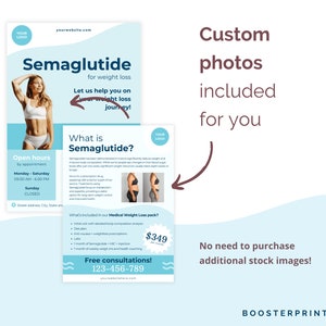Semagluetide Weight Loss Flyer Template Semaglutide Injection Brochure ...