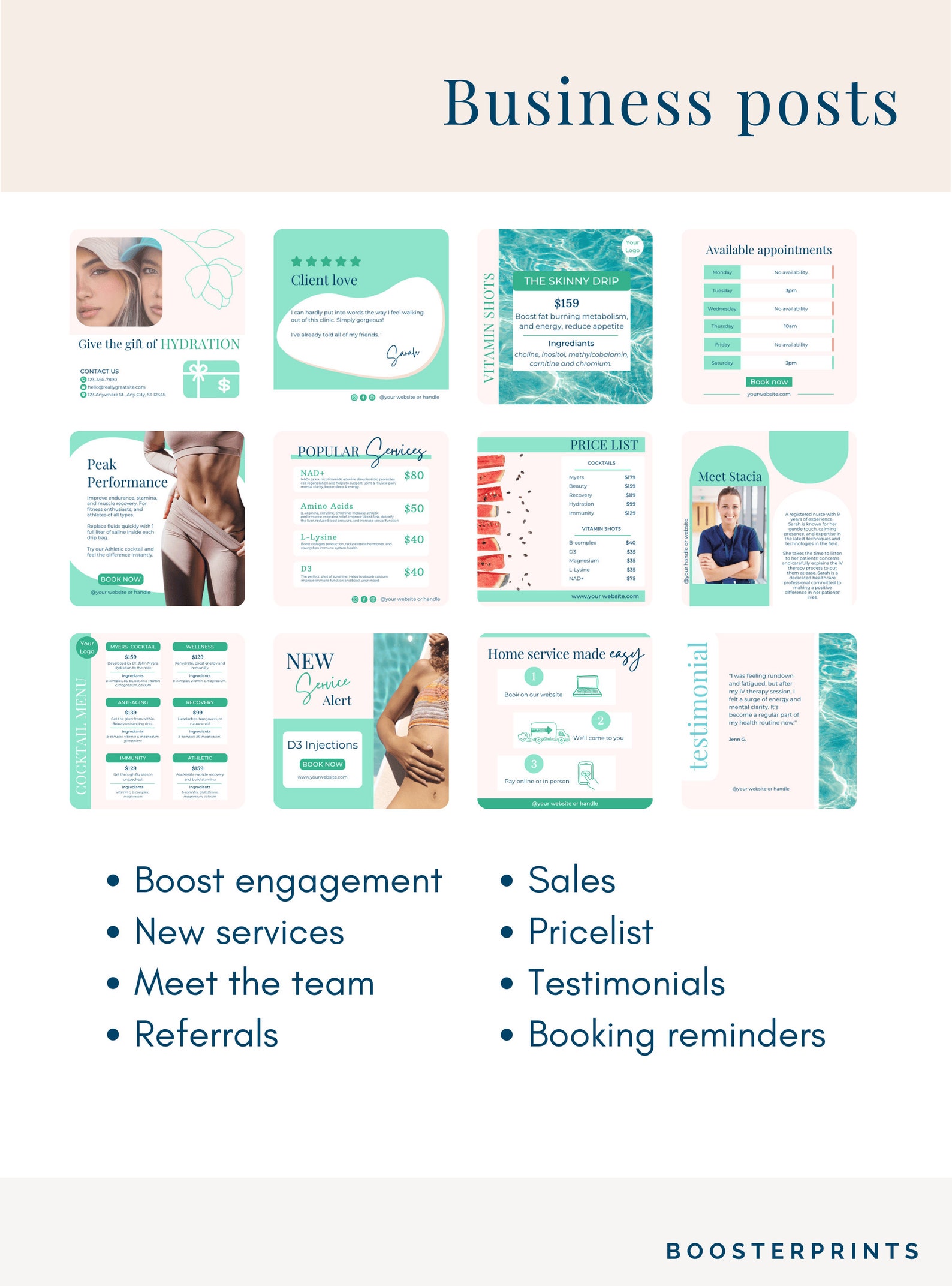 IV Hydration Templates Instagram Iv Infusion Post Stories Iv Drip ...