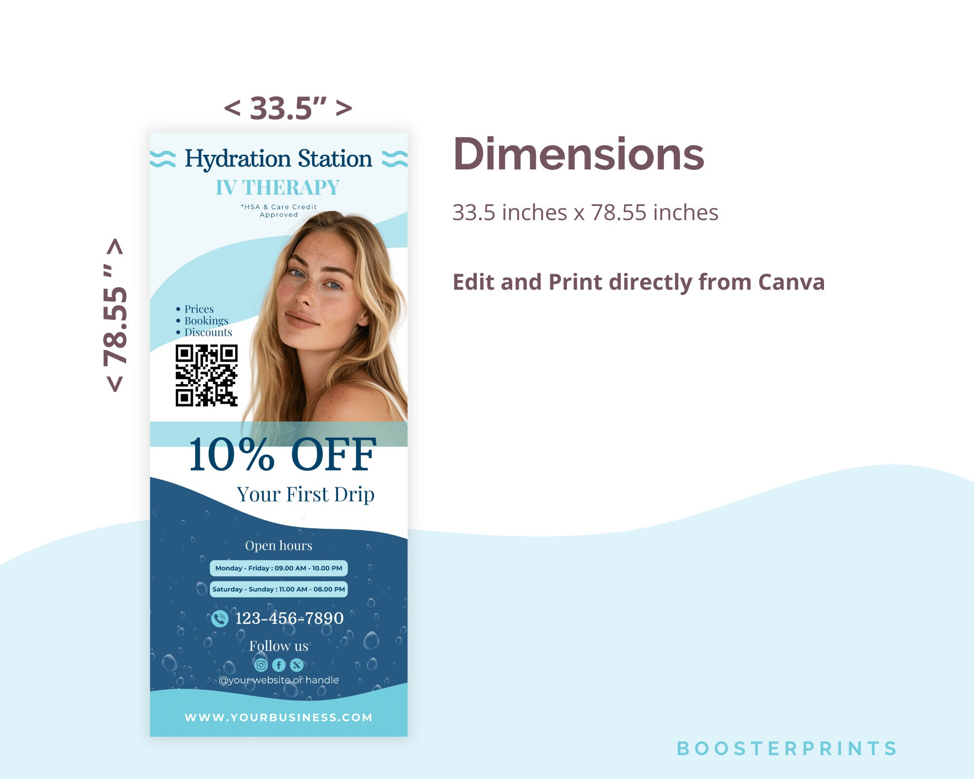 IV Therapy Marketing Retractable IV Banner Iv Rollup Banner Iv Event ...