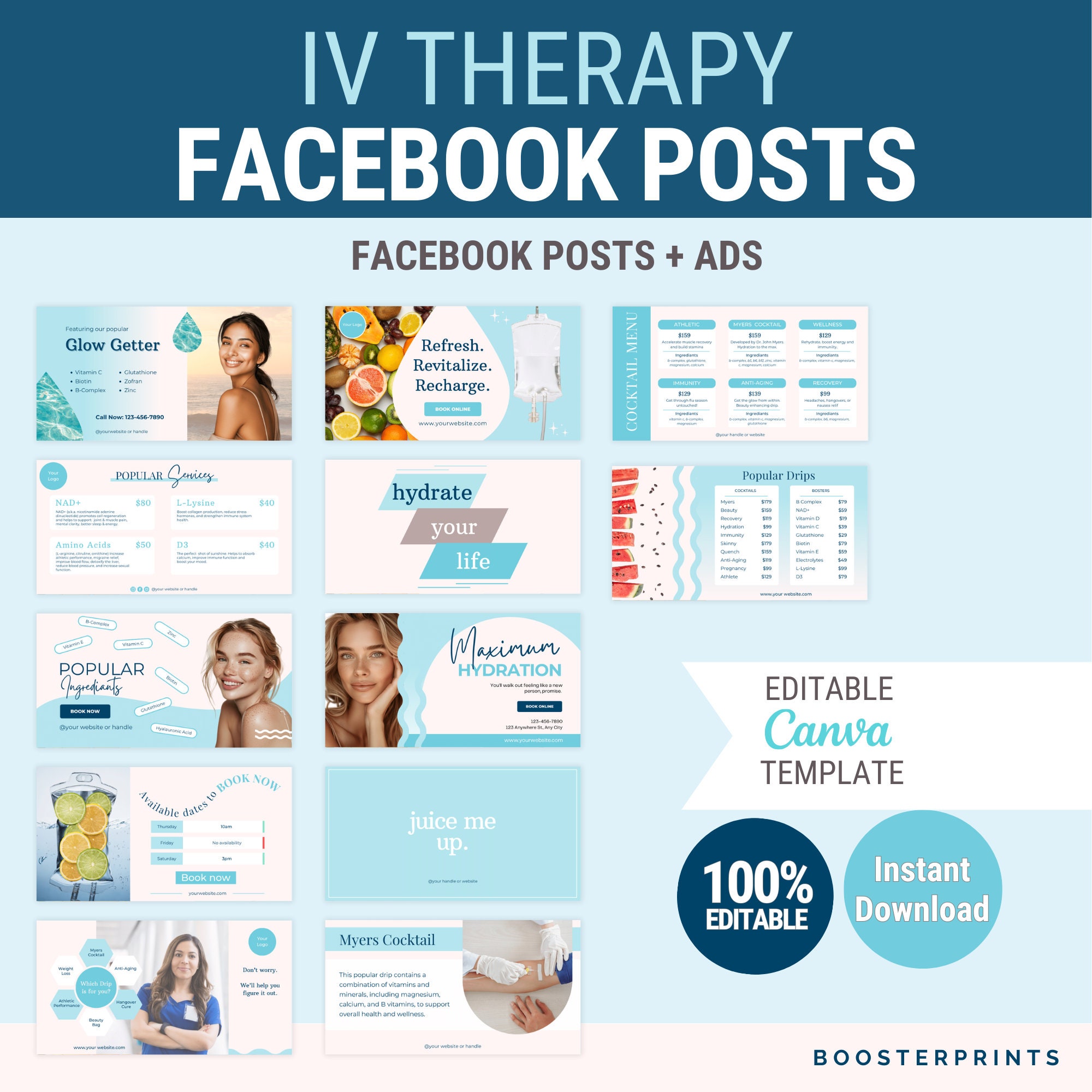IV Therapy Facebook Posts Iv Infusion Post Iv Drip Facebook Ads IV ...