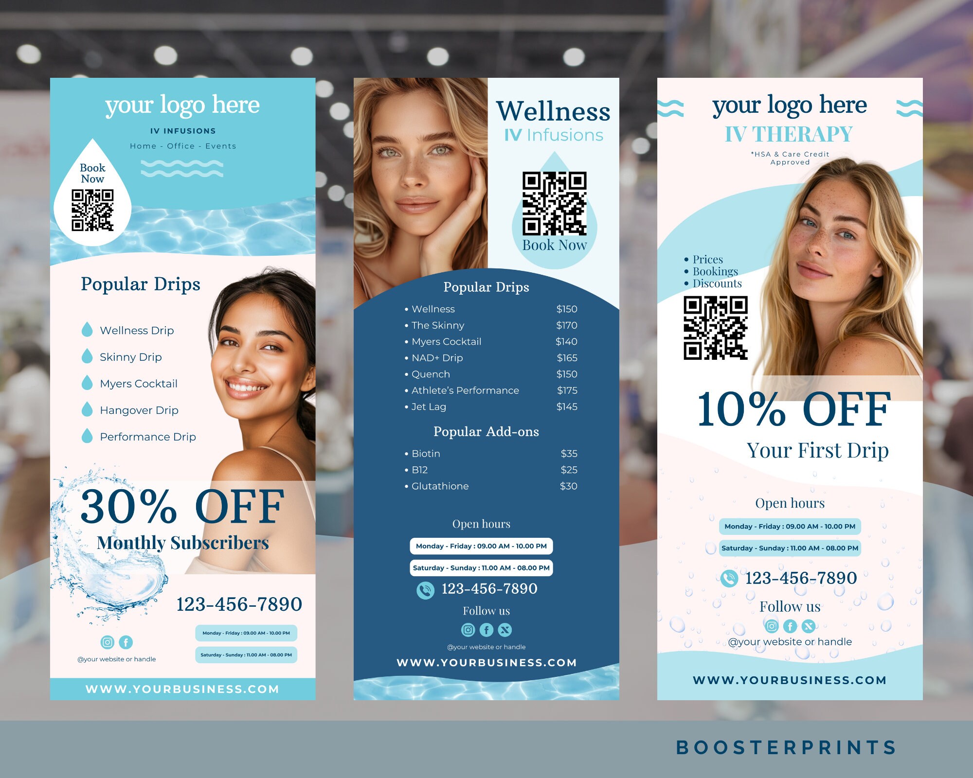 IV Therapy Marketing Event Banner IV Retractable IV Standup Banner Iv ...