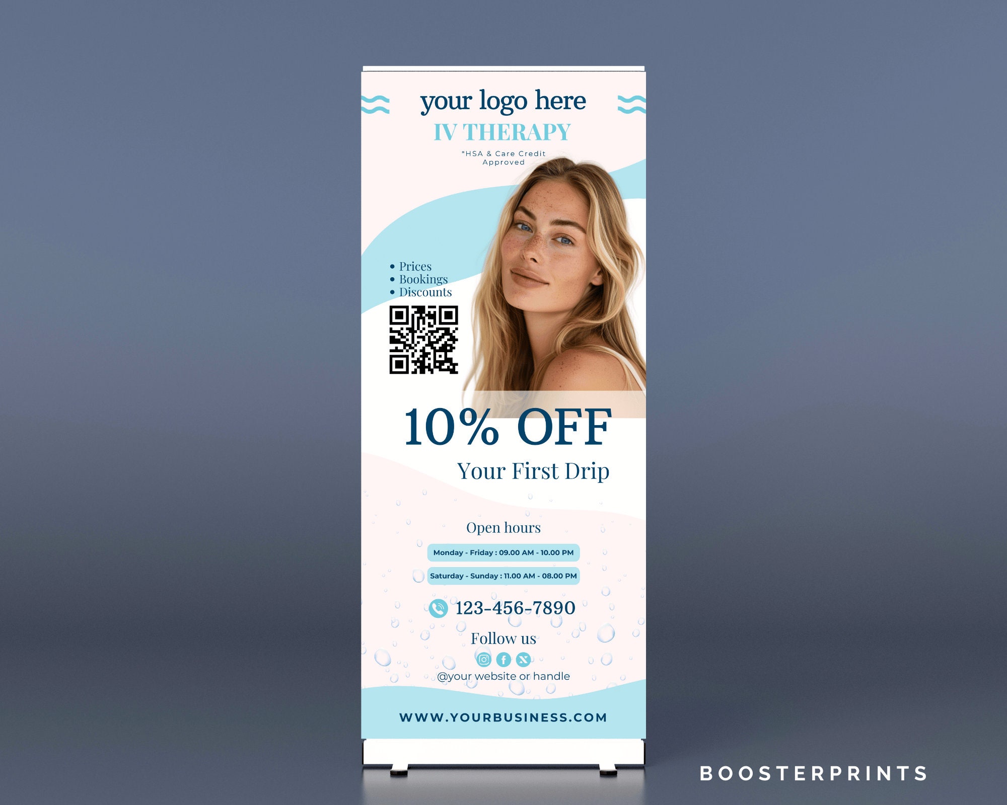 IV Therapy Marketing Retractable IV Banner Iv Rollup Banner Iv Event ...