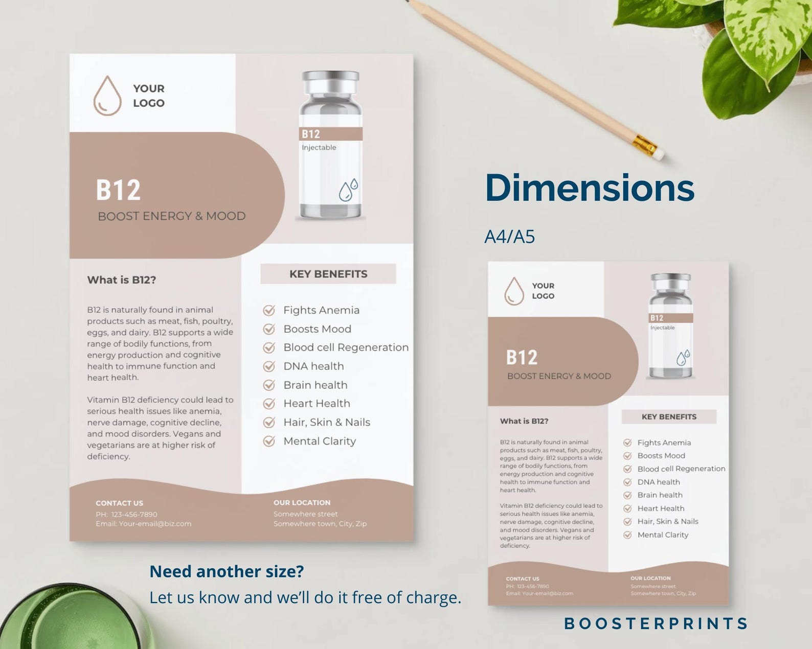 B12 Flyer IV Therapy Canva Template Nad Injections Canva B12 Info Iv ...