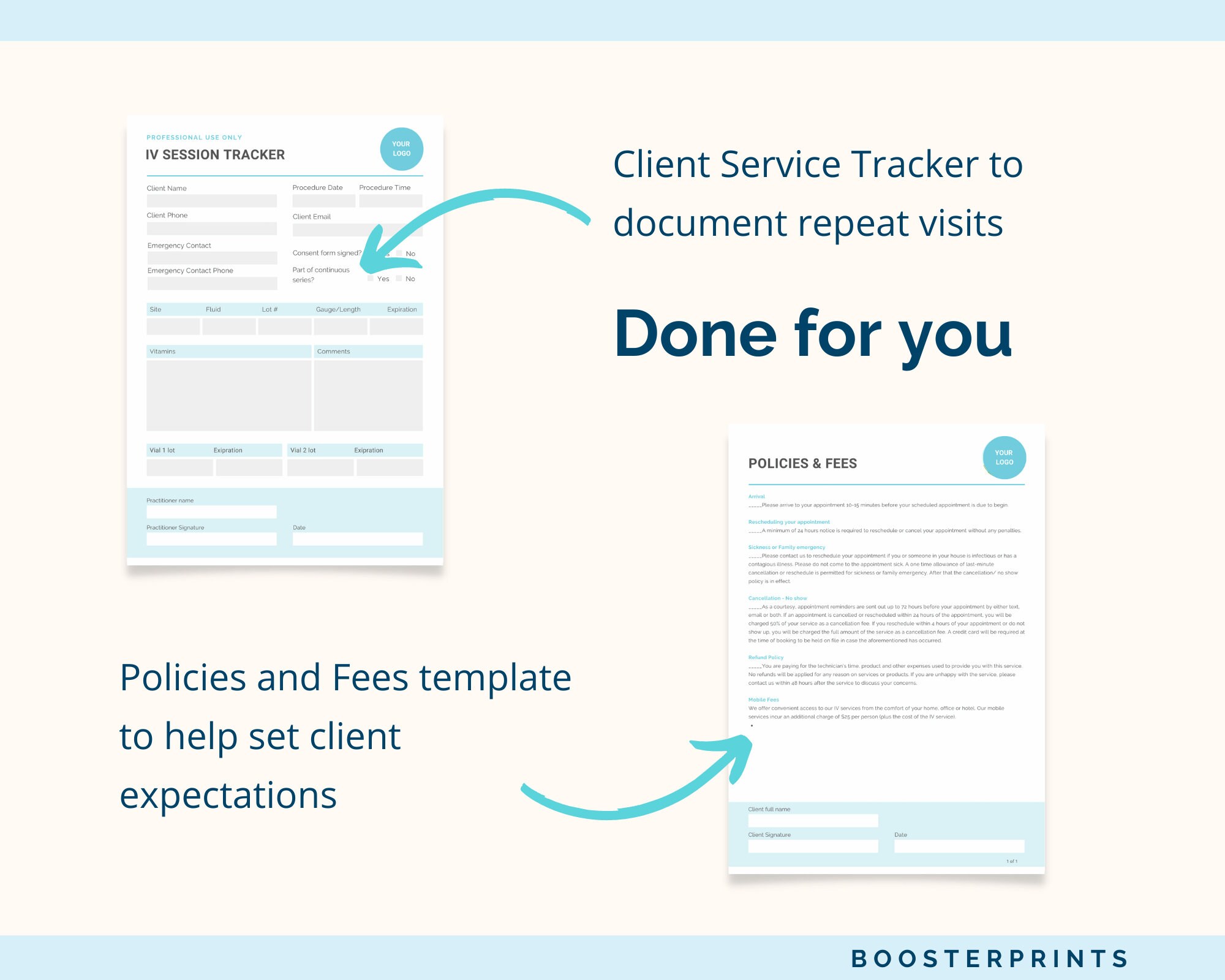 IV Therapy Forms IV Therapy Intake Form Iv Infusion Client Tracker IV ...