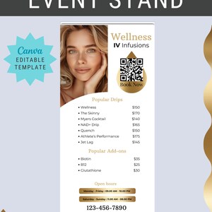 IV Therapy Menu Banner Retractable Iv Banner IV Rollup Banner IV Event ...